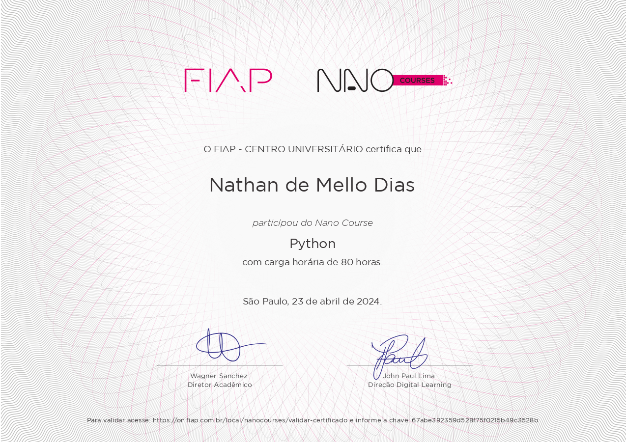 Nathan de Mello Dias - Js | Java | Python | Git/Github | Oracle SQL ...
