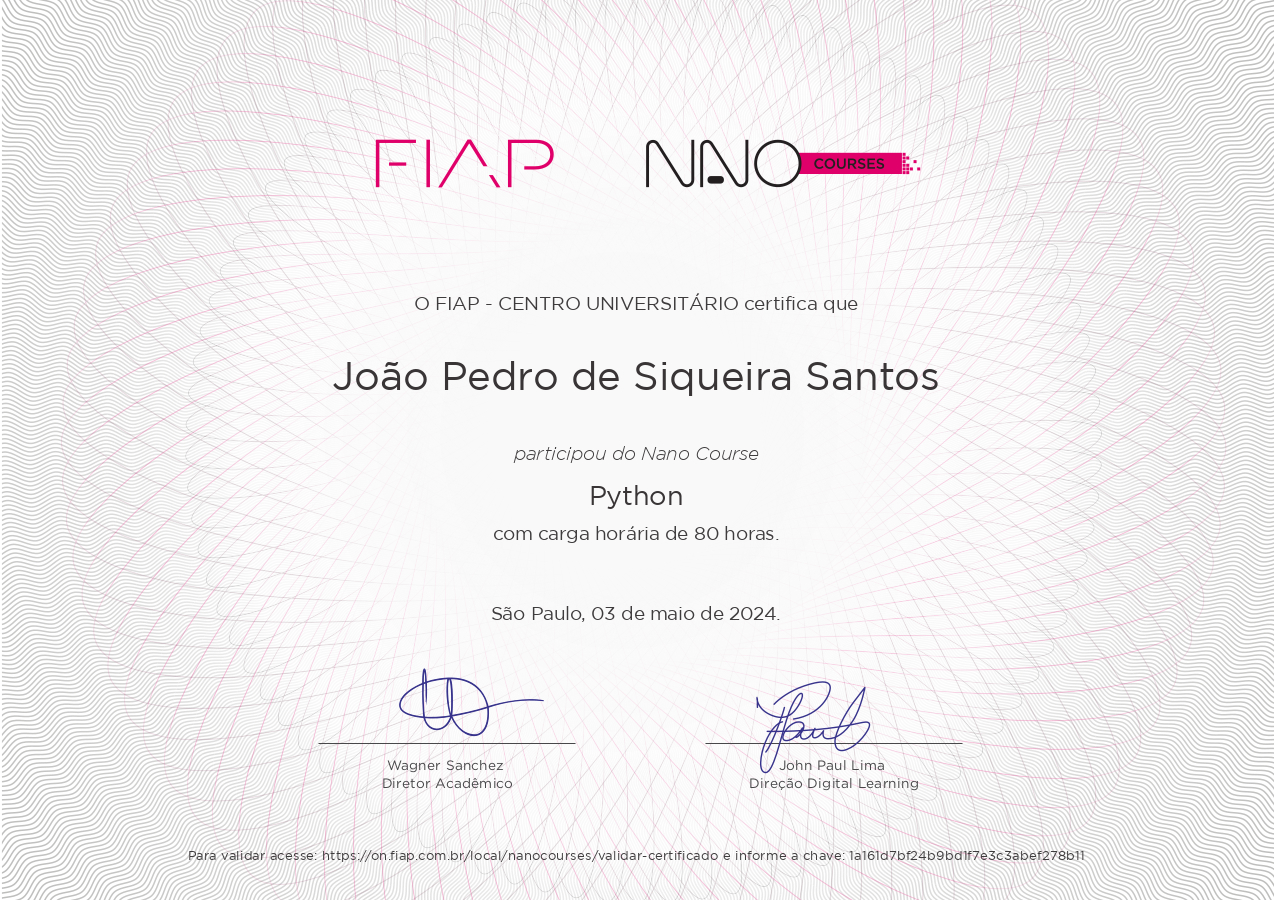 João Pedro de Siqueira Santos - Desenvolvedor Backend | Java, SQLServer, JavaScript | Técnico em ...