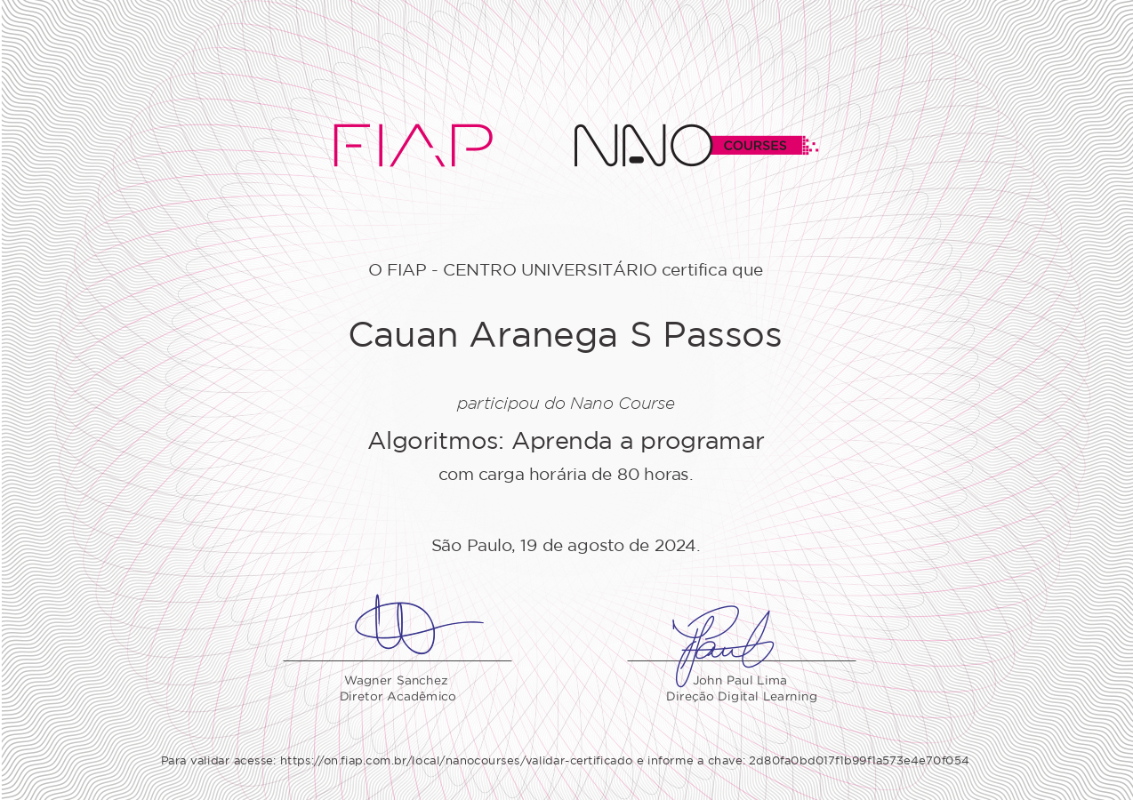 Cauan Aranega Schot Passos - Python | Django | Java | Spring Boot ...