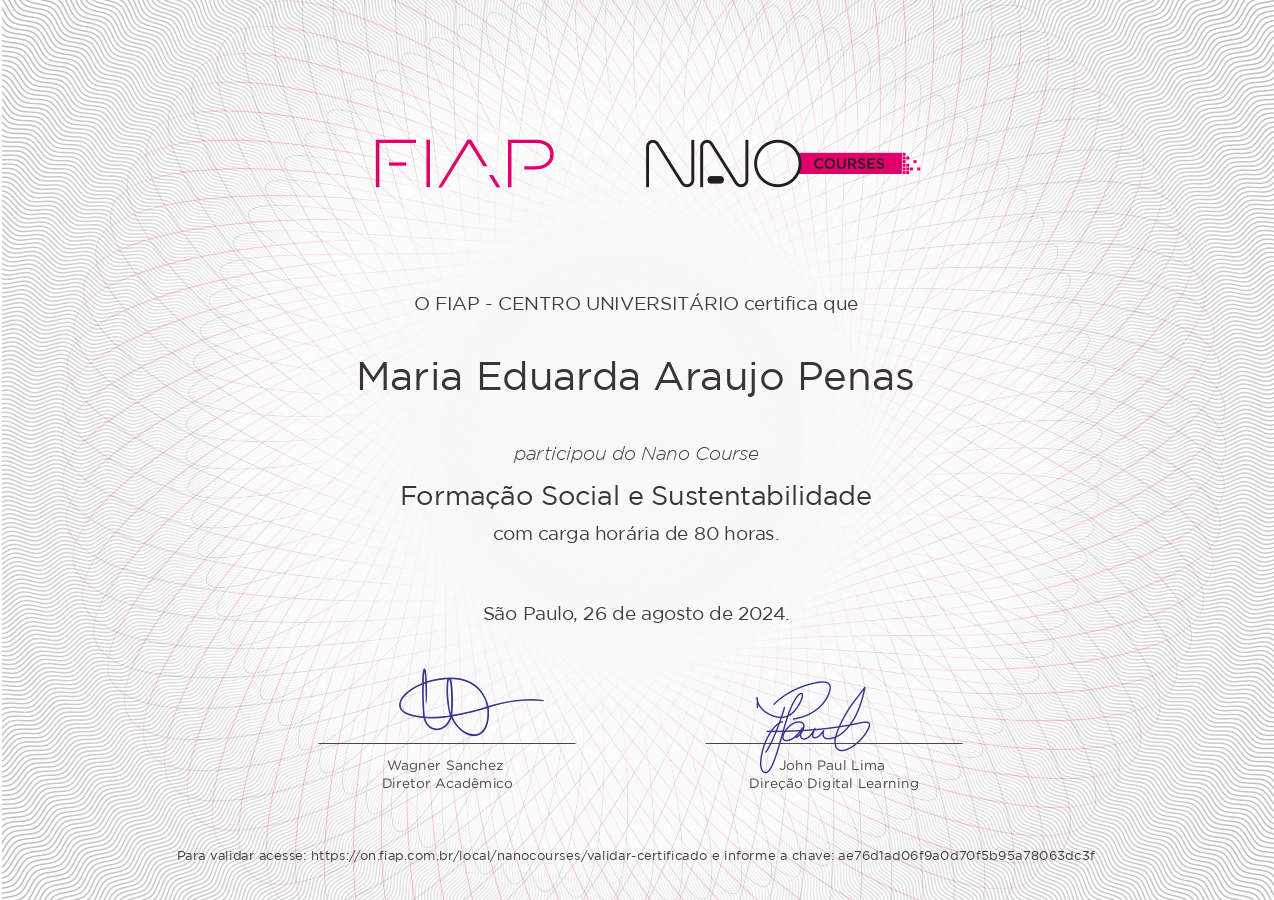 Maria Eduarda Araujo - Cursando Análise e Desenvolvimento de Sistemas - Full Stack, APPS ...