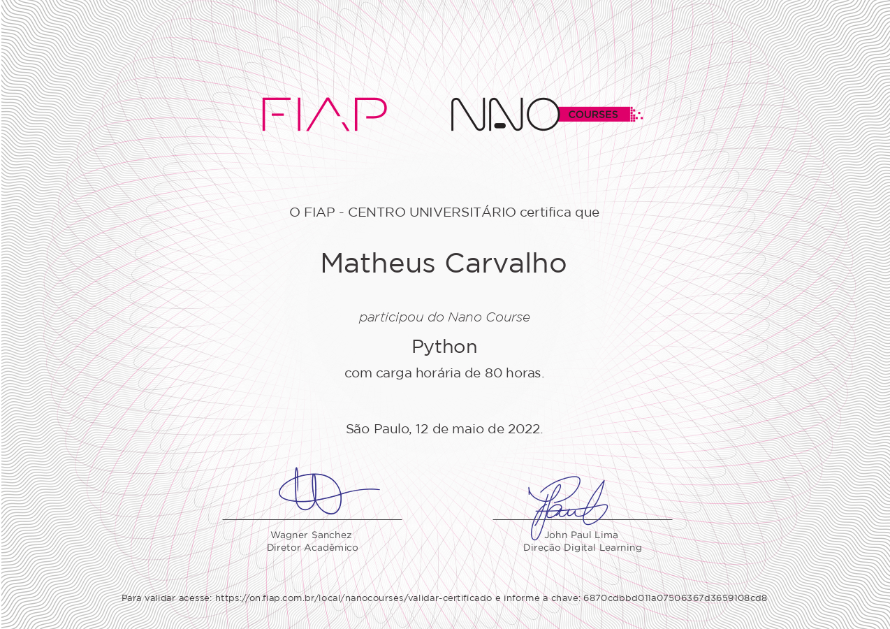 Matheus Carvalho - Software Developer | Python | C# | .NET | Typescript | AWS Cloud Practitioner ...