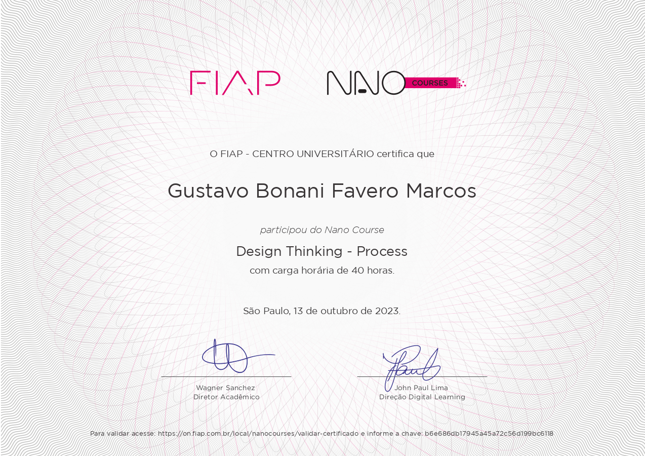 Gustavo Bonani Favero Marcos - Software Engineering @ FIAP | AI Sales ...